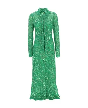 Valentino Garavani Sequin-embellished Lace Shirt Dress - Green