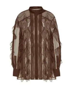 Valentino Garavani Chiffon Blouse - Brown