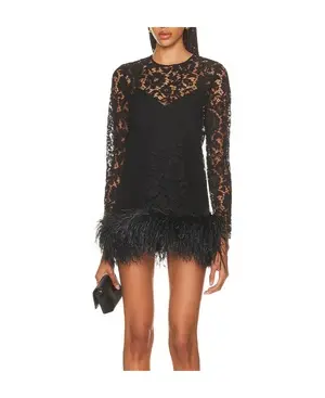Valentino Garavani Logo Lace Blouse - Black