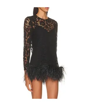 Valentino Garavani Logo Lace Blouse