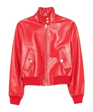 Bally Long-sleeved Leather Jacket - Red