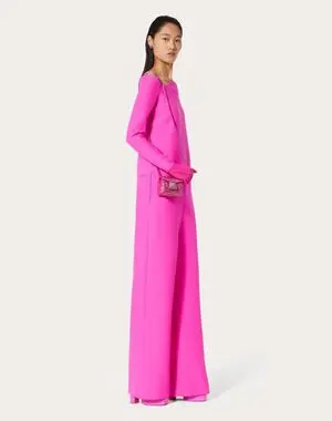 Valentino Garavani Off-shoulder Long-sleeved Jumpsuit