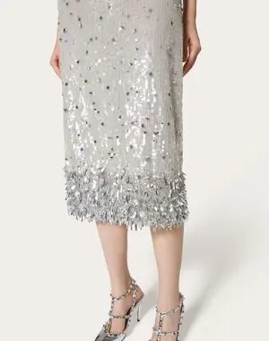 Valentino Garavani Tulle Illusione Embroidered Skirt
