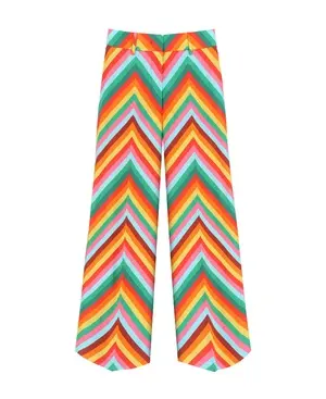 Valentino Garavani Chevron-pattern Cropped Trousers - Multicolor