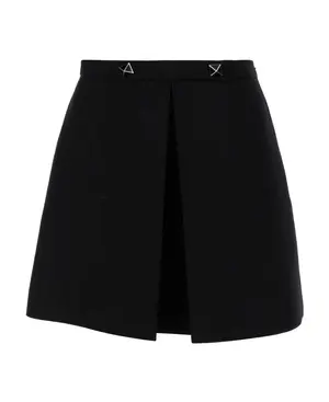 Valentino Garavani Riveted Detail Skirt - Black