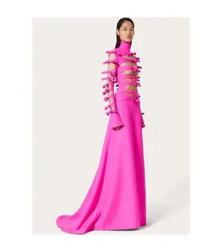 Valentino Garavani Bow Detail Crepe Dress Dress