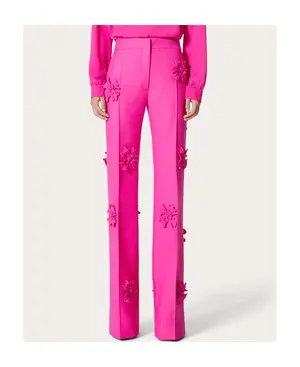 Valentino Garavani Floral-appliqué Tailored Trousers