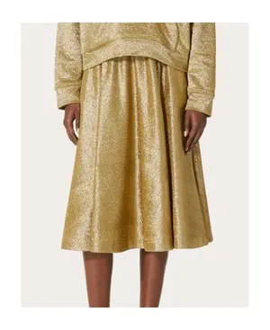 Valentino Garavani Metallic Drawstring Skirt