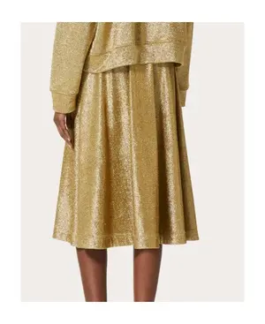 Valentino Garavani Metallic Drawstring Skirt