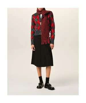 AMI Paris Argyle Printed Cardigan