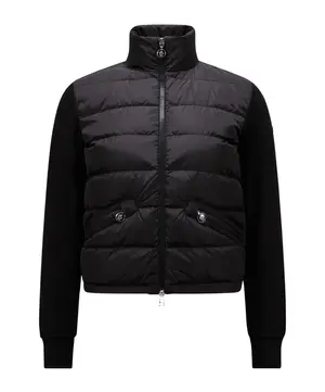 Moncler Panelled Zip-up Puffer Jacket - Black