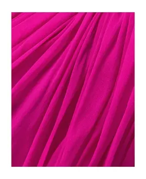Valentino Garavani Strapless Pleated Silk Chiffon Dress Dress