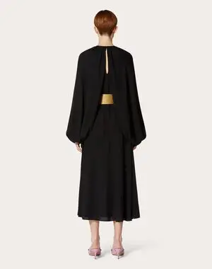 Valentino Garavani Cape-style Midi Silk Dress