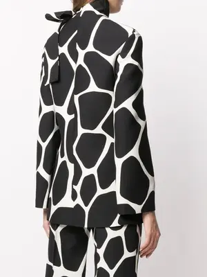 Valentino Garavani Giraffe Print Foulard Blouse