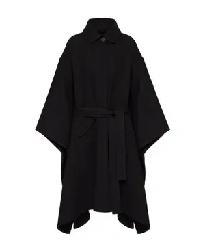 Valentino Garavani Lapel Strap Cape - Black