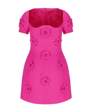 Valentino Garavani Floral Detail Mini Dress - Pink