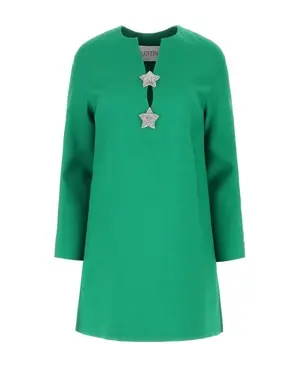 Valentino Garavani Star Appliqué Shift Dress - Green