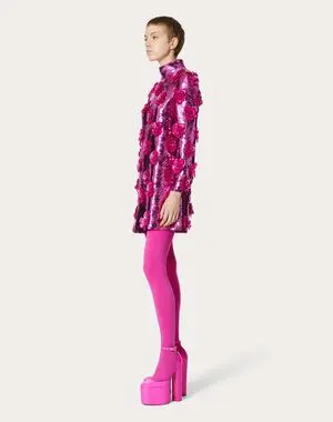 Valentino Garavani Short Embroidered Organza Dress