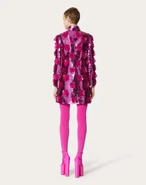 Valentino Garavani Short Embroidered Organza Dress