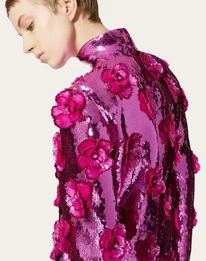 Valentino Garavani Short Embroidered Organza Dress