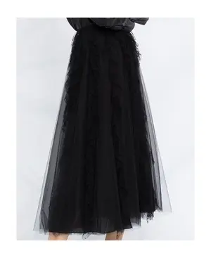Valentino Garavani Floral Lace Tulle Skirt