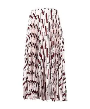 Valentino Garavani V-print Pleated Skirt - Multicolor