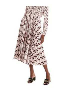 Valentino Garavani V-print Pleated Skirt