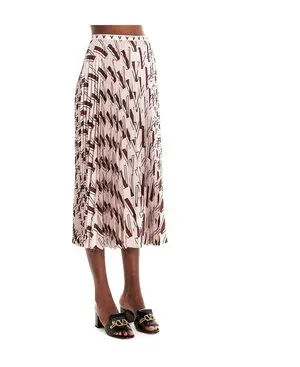 Valentino Garavani V-print Pleated Skirt
