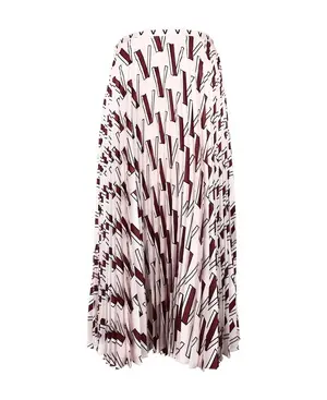 Valentino Garavani V-print Pleated Skirt