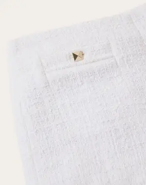 Valentino Garavani Stud Detailed Tweed Shorts
