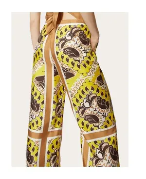 Valentino Garavani Paisley Print High Waist Trousers
