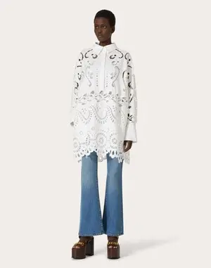 Valentino Garavani Broderie Infinie Waves Short Dress