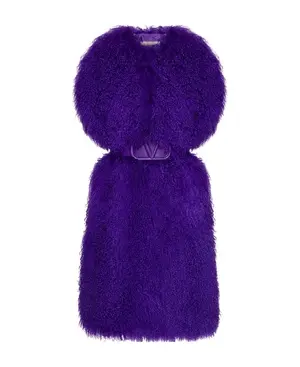 Valentino Garavani Belted Sleeveless Coat - Blue