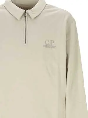 C.P. COMPANY Logo-embroidered Polo Shirt