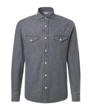 Brunello Cucinelli Denim Shirt - Gray