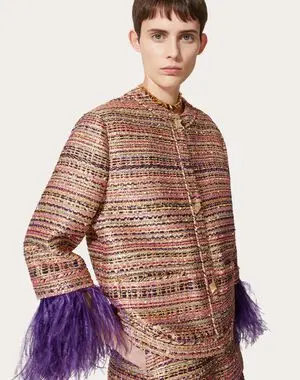 Valentino Garavani Feather-trim Jacket