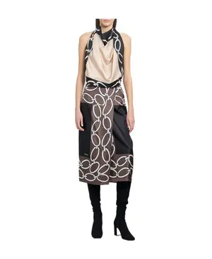 Valentino Garavani Chain 1967 Printed Midi Dress - Black