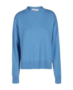 Valentino Garavani Crew Neck Knitted Jumper - Blue