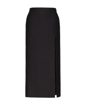Valentino Garavani Front-slit Midi Skirt - Black