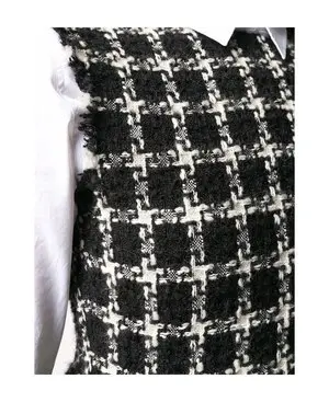 Valentino Garavani Tweed Checkered Sleeveless Dress