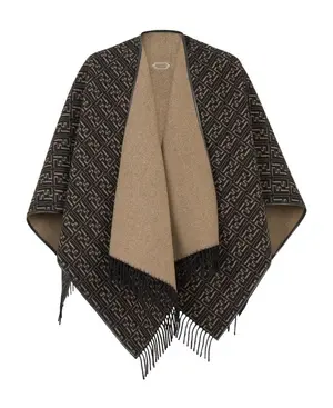 Fendi Wool Poncho - Black