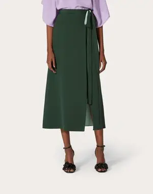 Valentino Garavani Silk Wrap Midi Skirt