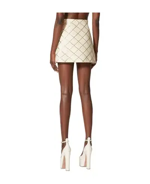 Valentino Garavani Lattice-embroidery Miniskirt
