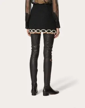 Valentino Garavani Crystal Tweed Miniskirt