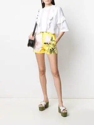 Valentino Garavani Rose-print Tailored Shorts