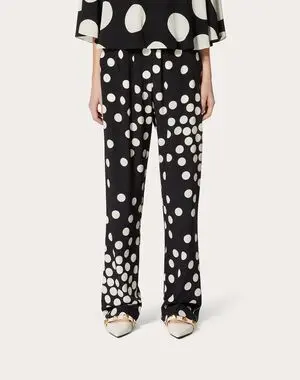 Valentino Garavani Polka-dot Straight-leg Trousers