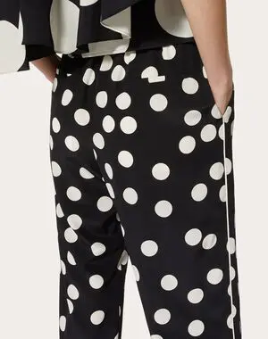 Valentino Garavani Polka-dot Straight-leg Trousers