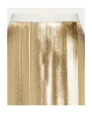Valentino Garavani Two-tone Pleated Midi Skirt