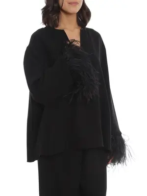 Valentino Garavani Embellished Cuff Lightweight Blouse