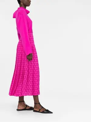 Valentino Garavani Bow-detail Funnel Neck Silk Top